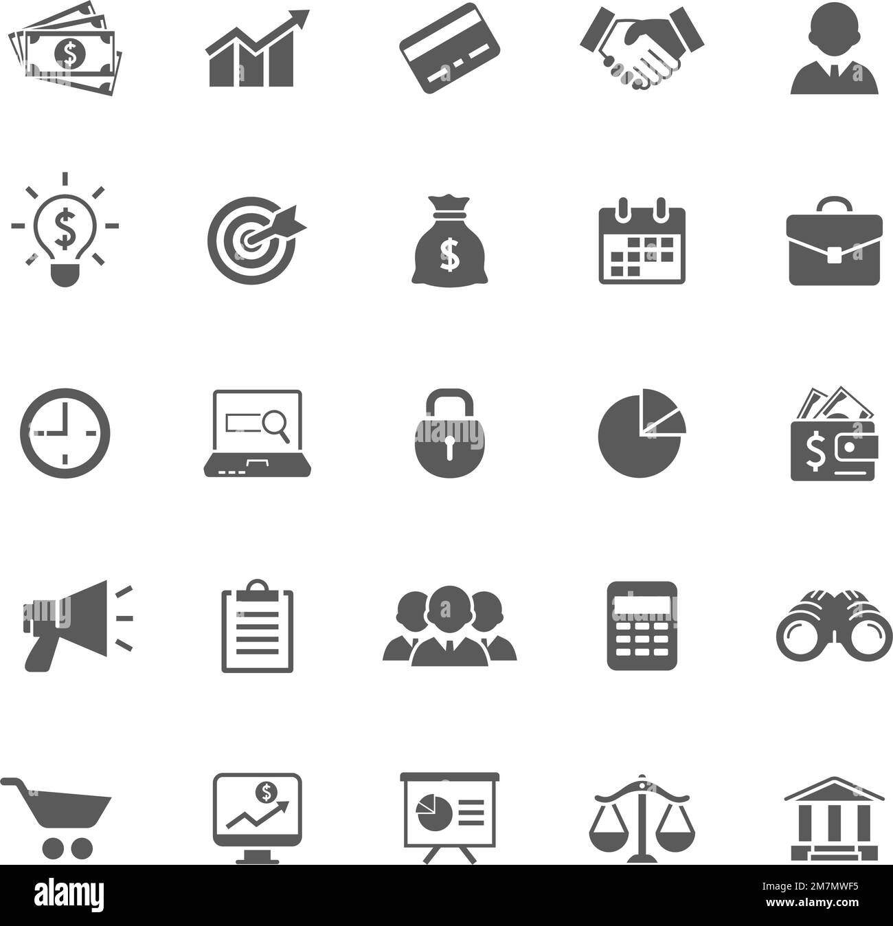 Business and economy icons. Finance design elements. Vector Stock ...
