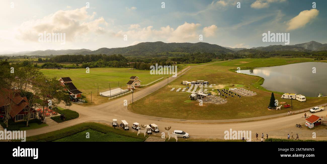 Chiang Rai, Thailand. November 18, 2022. Boon Rawd Farm in Singha Park ...
