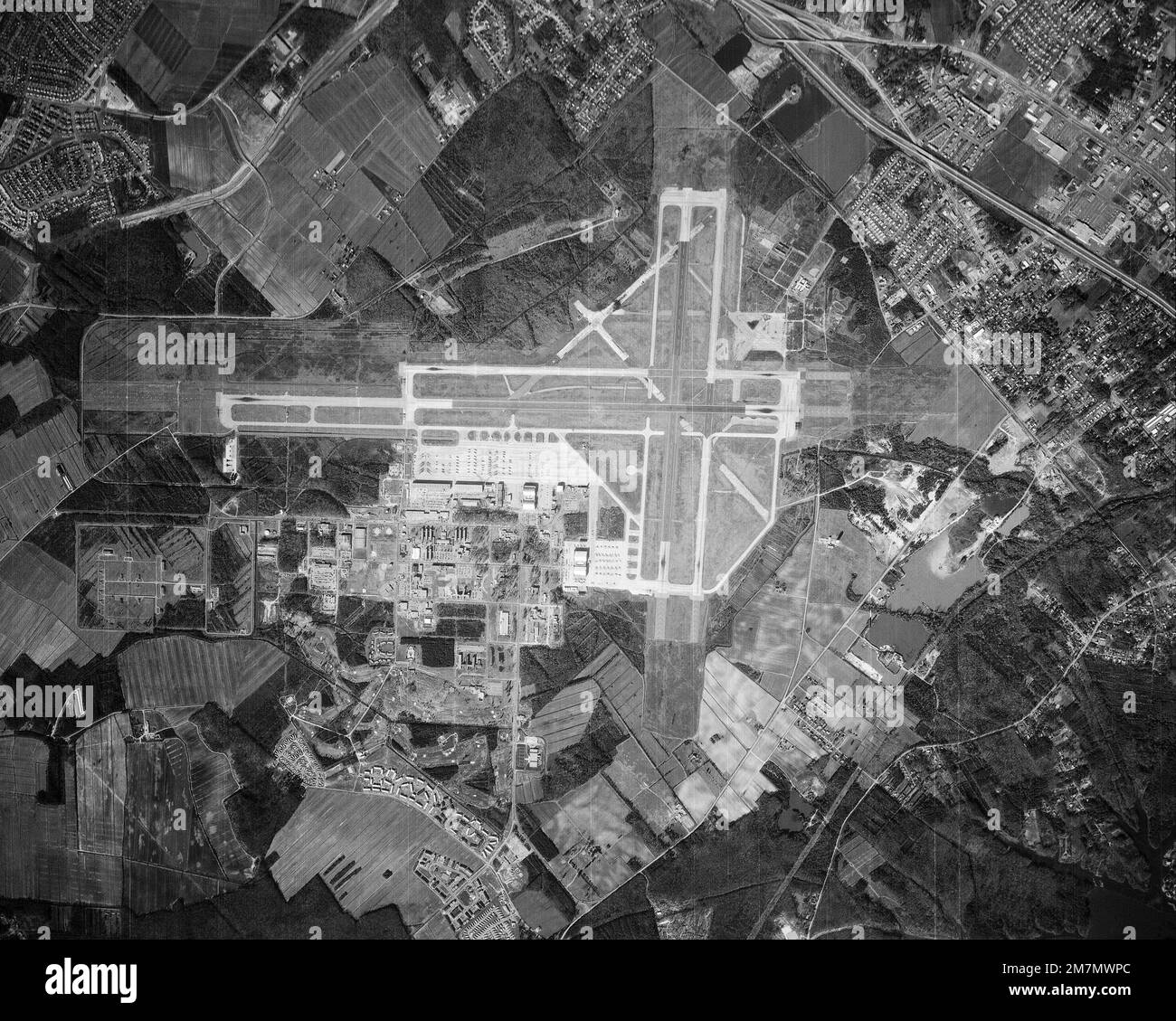 An aerial view of Naval Air Station, Oceana. Base: Virginia Beach State ...