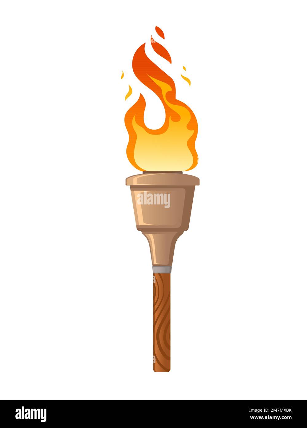 Medieval torch light vector illustration isolated on white background Stock Vector Image & Art ...