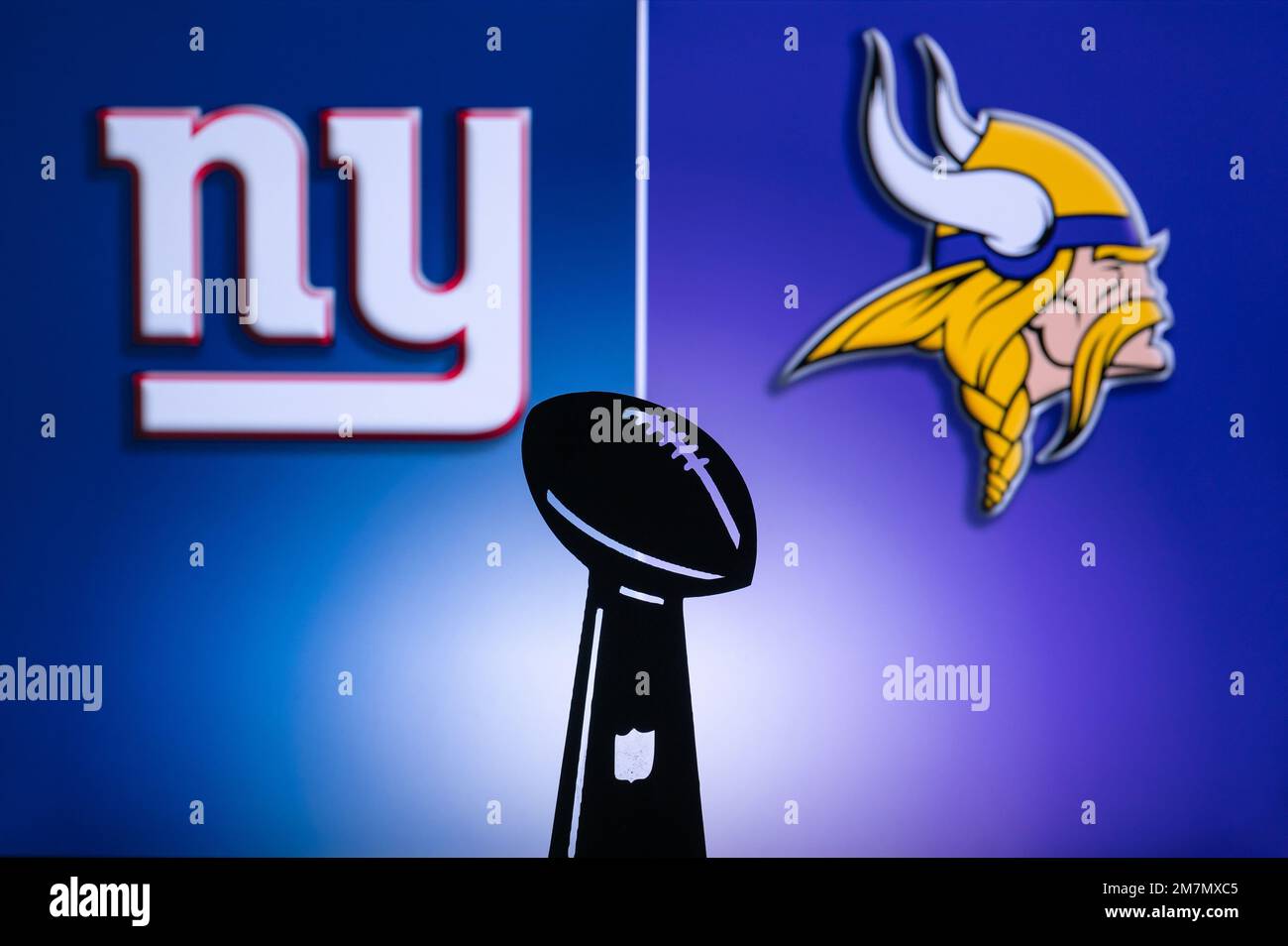 MINNESOTA, USA, JANUARY 10, 2023: New York Giants vs. Minnesota Vikings ...