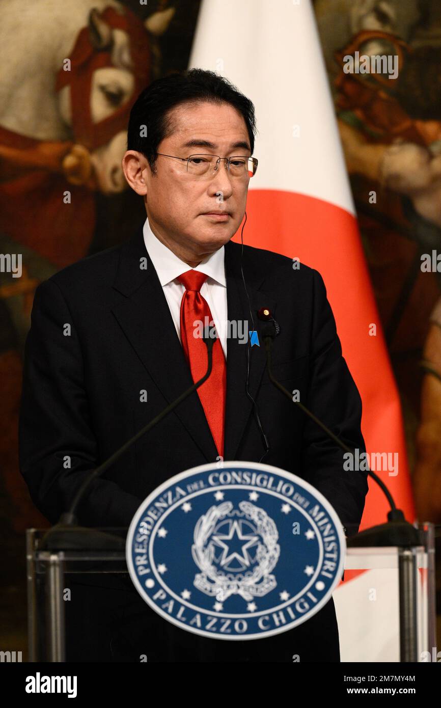 Rome, Italy, 10/01/2023, Italian Prime Minister Giorgia Melonimeets the ...