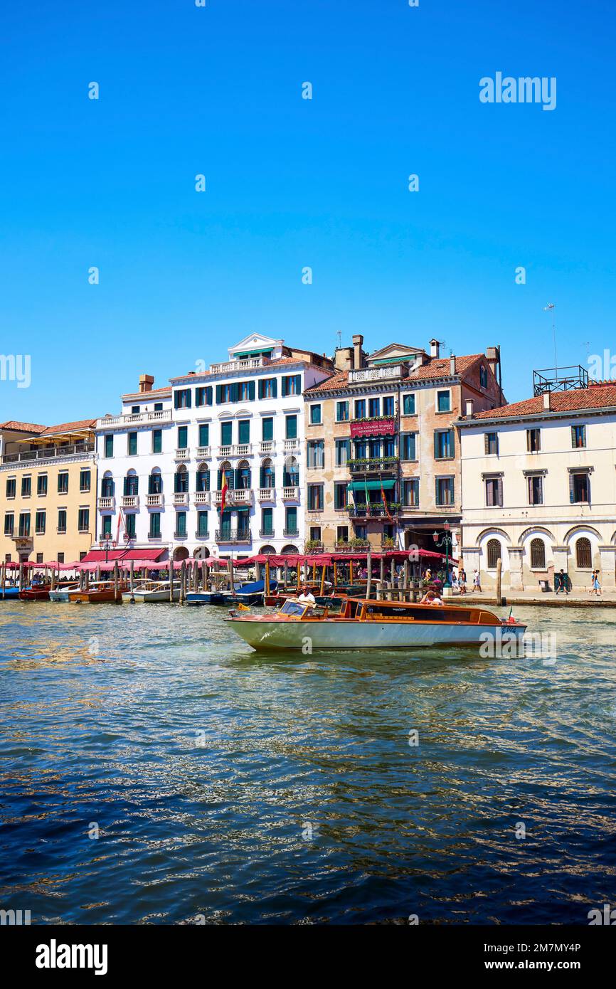 Venice boat canal motor hi-res stock photography and images - Alamy