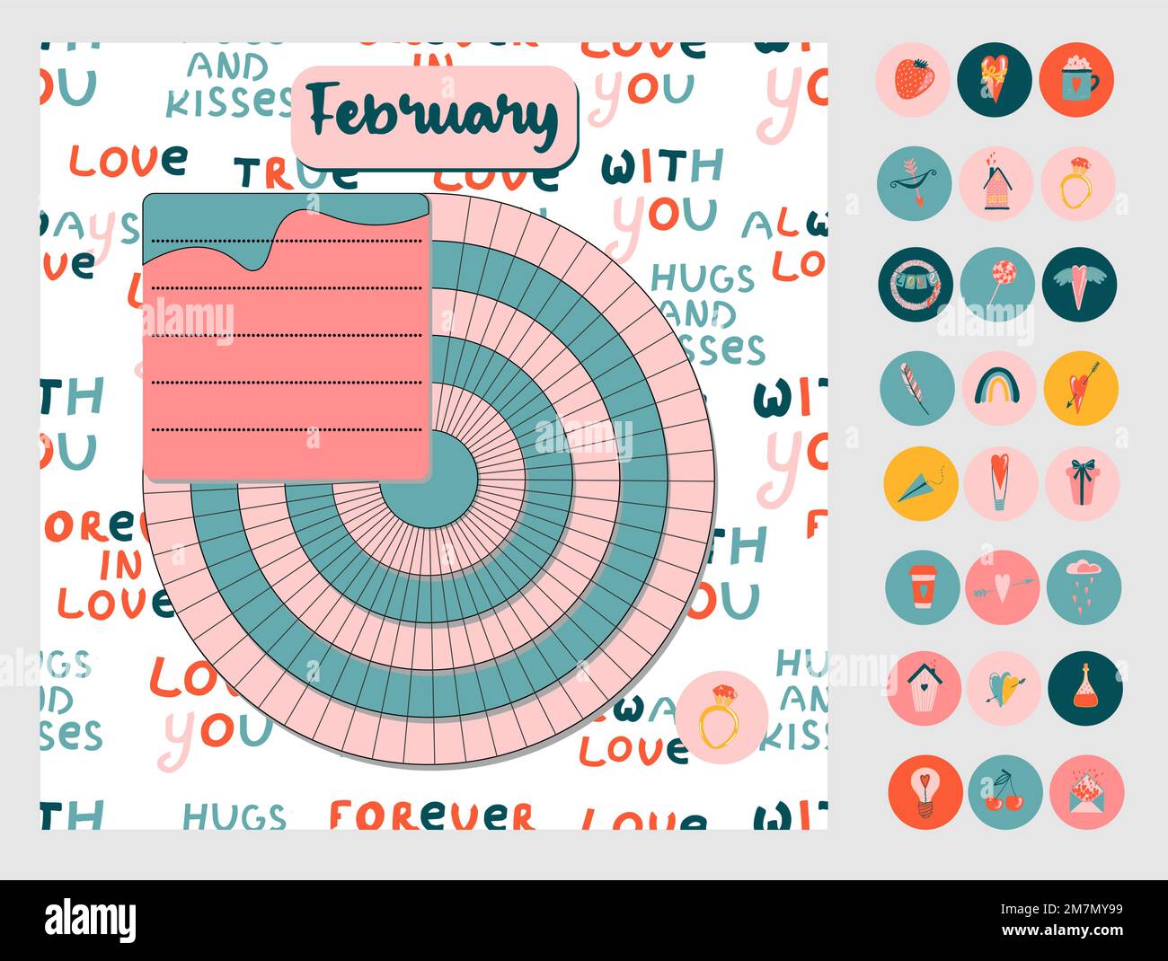 Bullet journal coloured School timetable with FLOWER AND BUTTERFLY ...