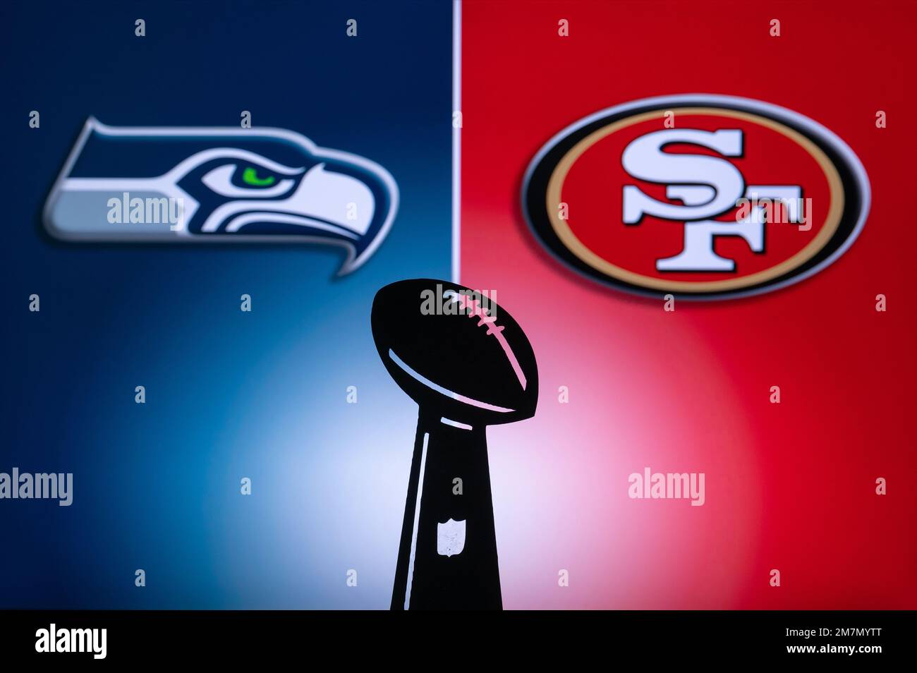 SAN FRANCISCO, USA, JANUARY 10, 2023: Seattle Seahawks vs. San ...
