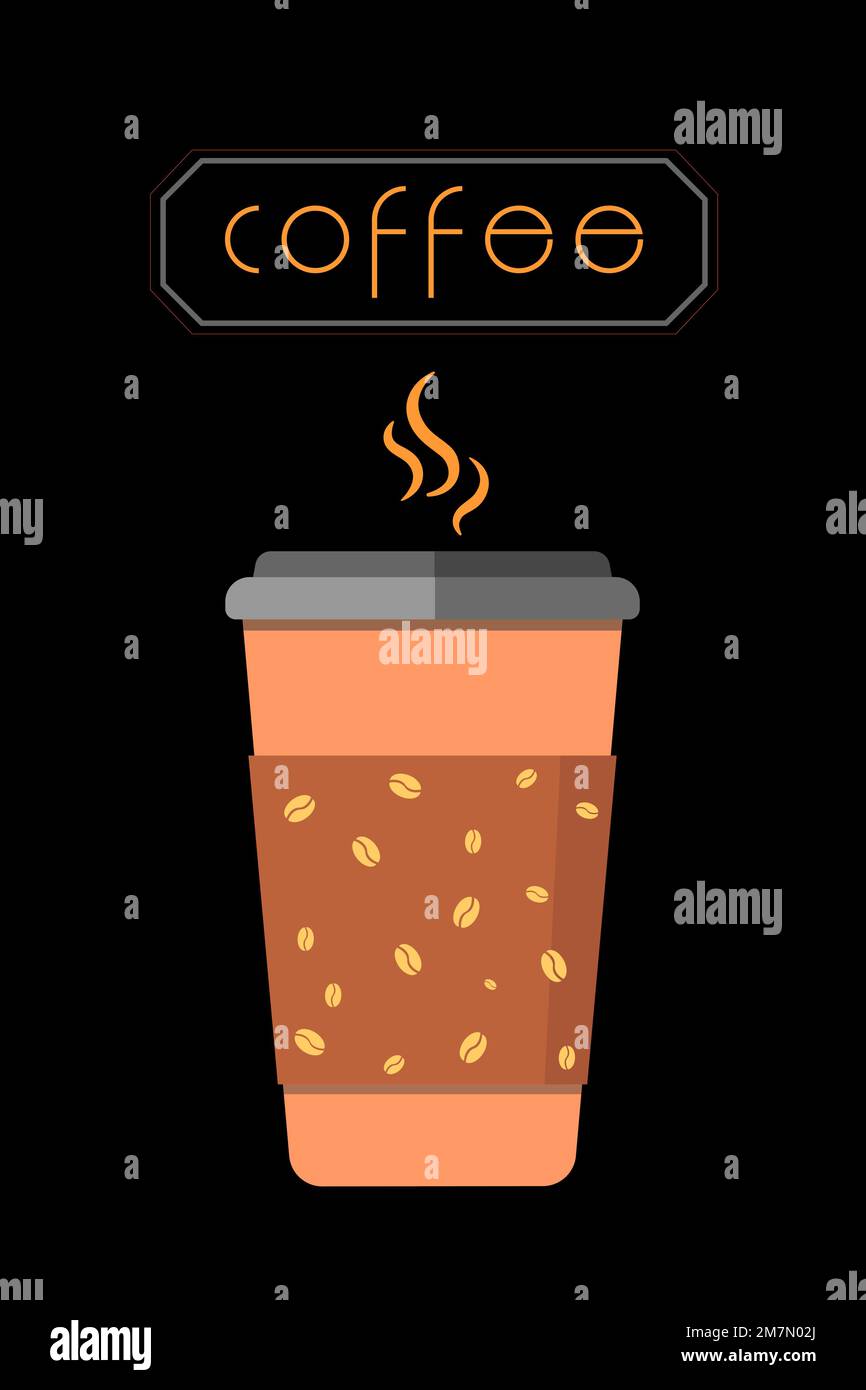 Good Morning. Start with coffee. Hand written lettering quote. Black ...