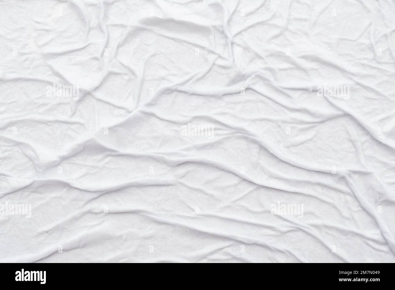 Texture of crumpled wet white paper with folds. writing paper Stock ...