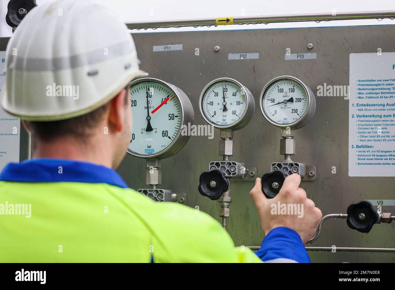 Holzwickede, North Rhine-Westphalia, Germany - Natural gas grid for ...