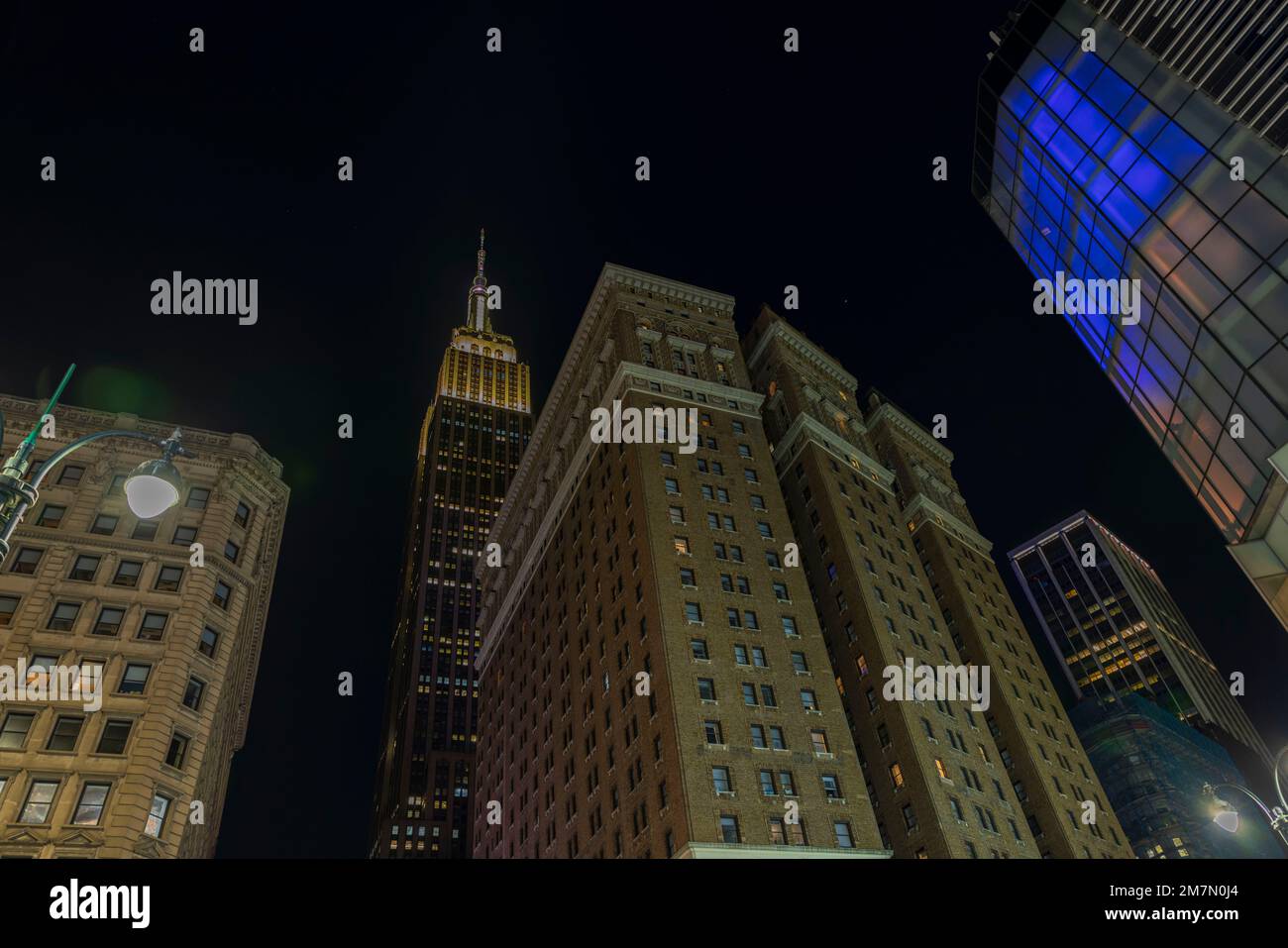 Beautiful night view of from 34th Street on Empire State Building ...