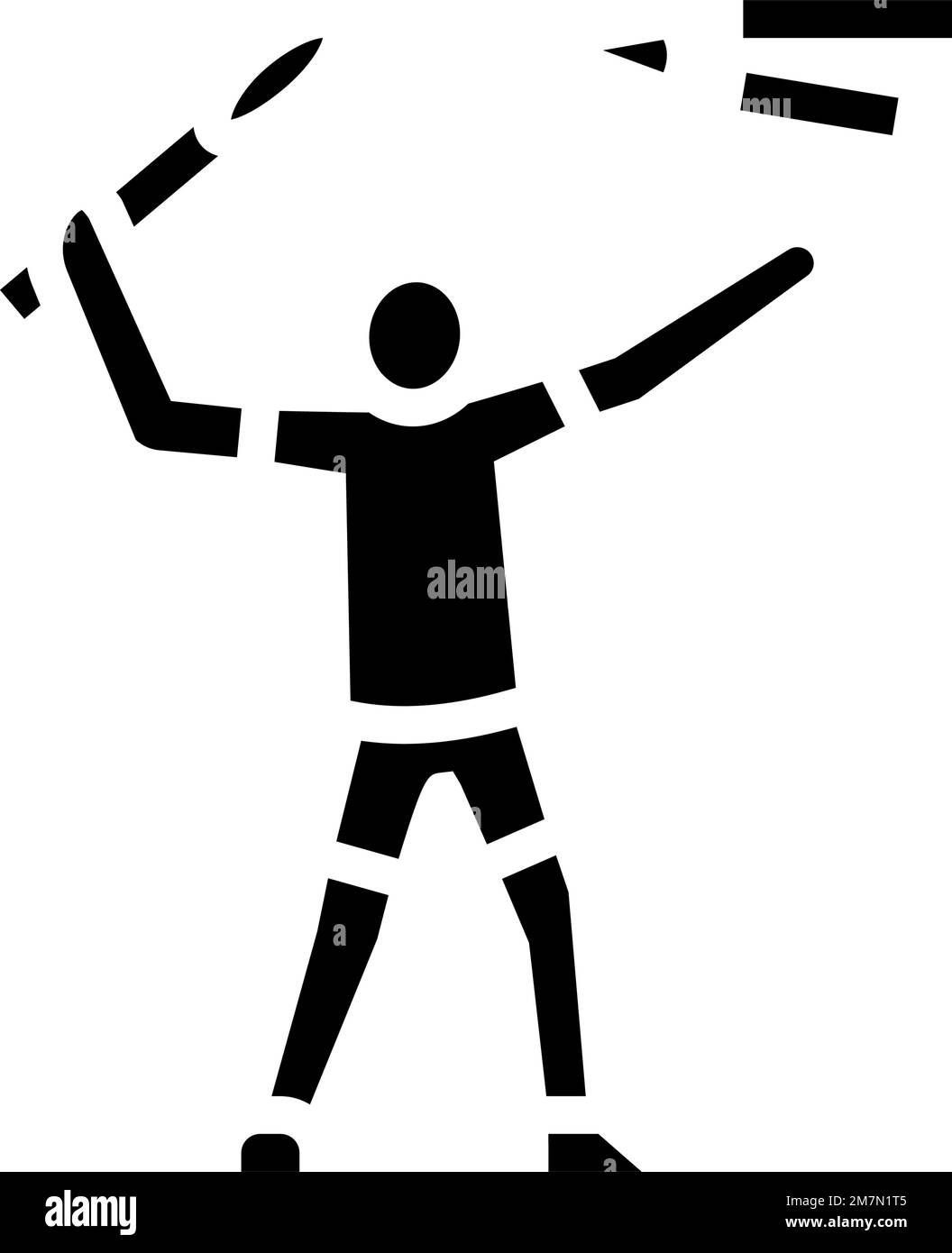 player badminton glyph icon vector illustration Stock Vector Image ...
