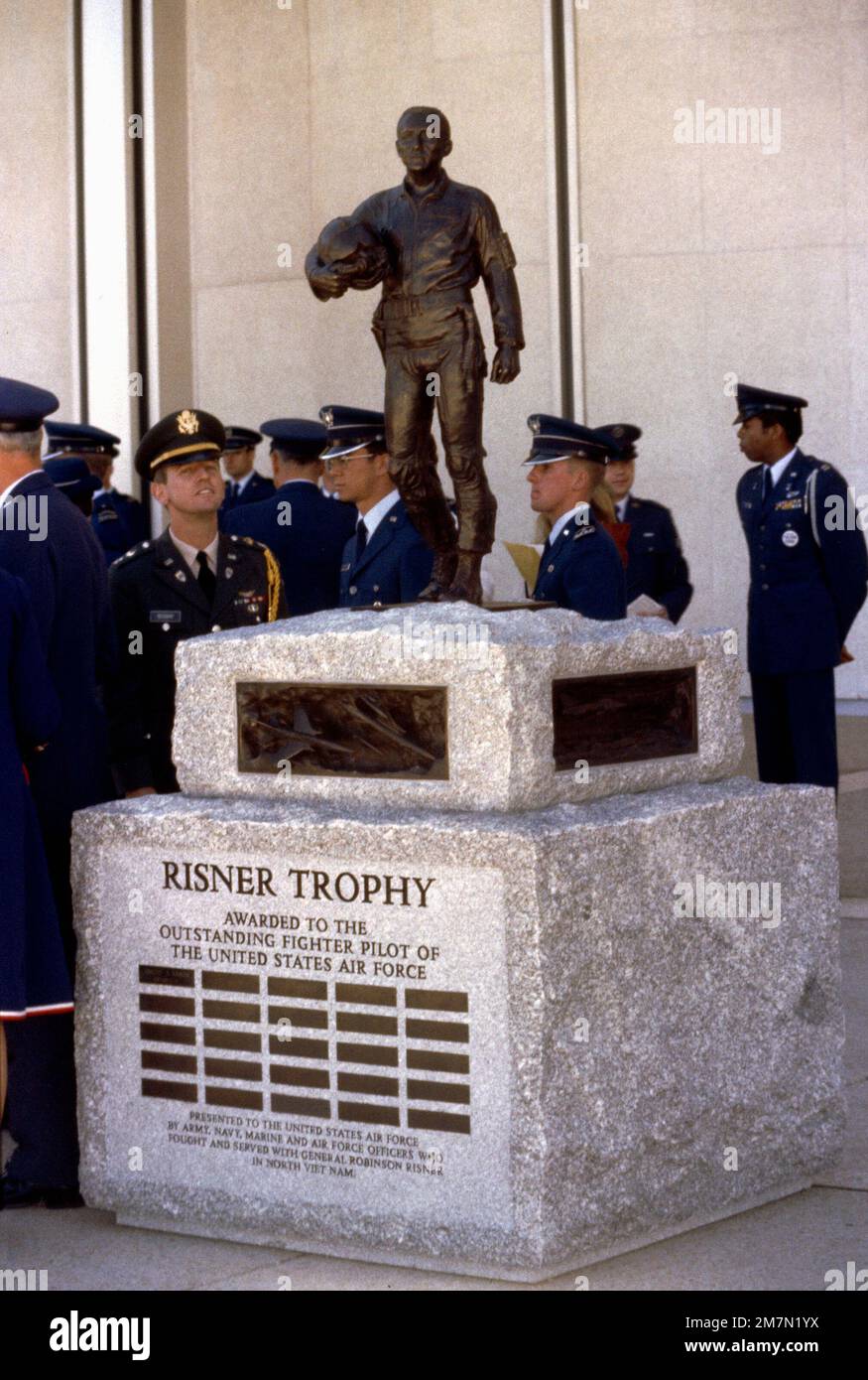 A statue is dedicated in honor of Brigadier General Robinson Risner ...