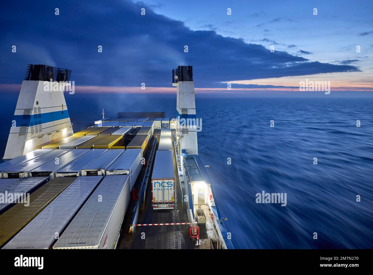 Baltic sea, evening, horizon, blue, ferry, cargo Stock Photo - Alamy