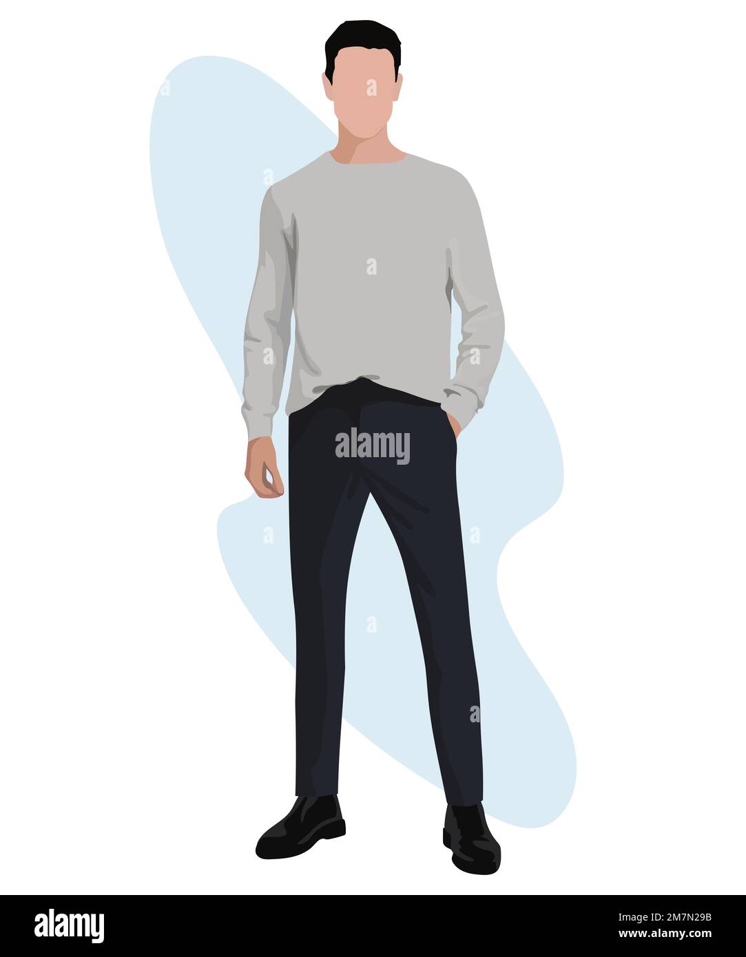 Stylish man. Cartoon male characters. Men in fashion clothes. Flat ...