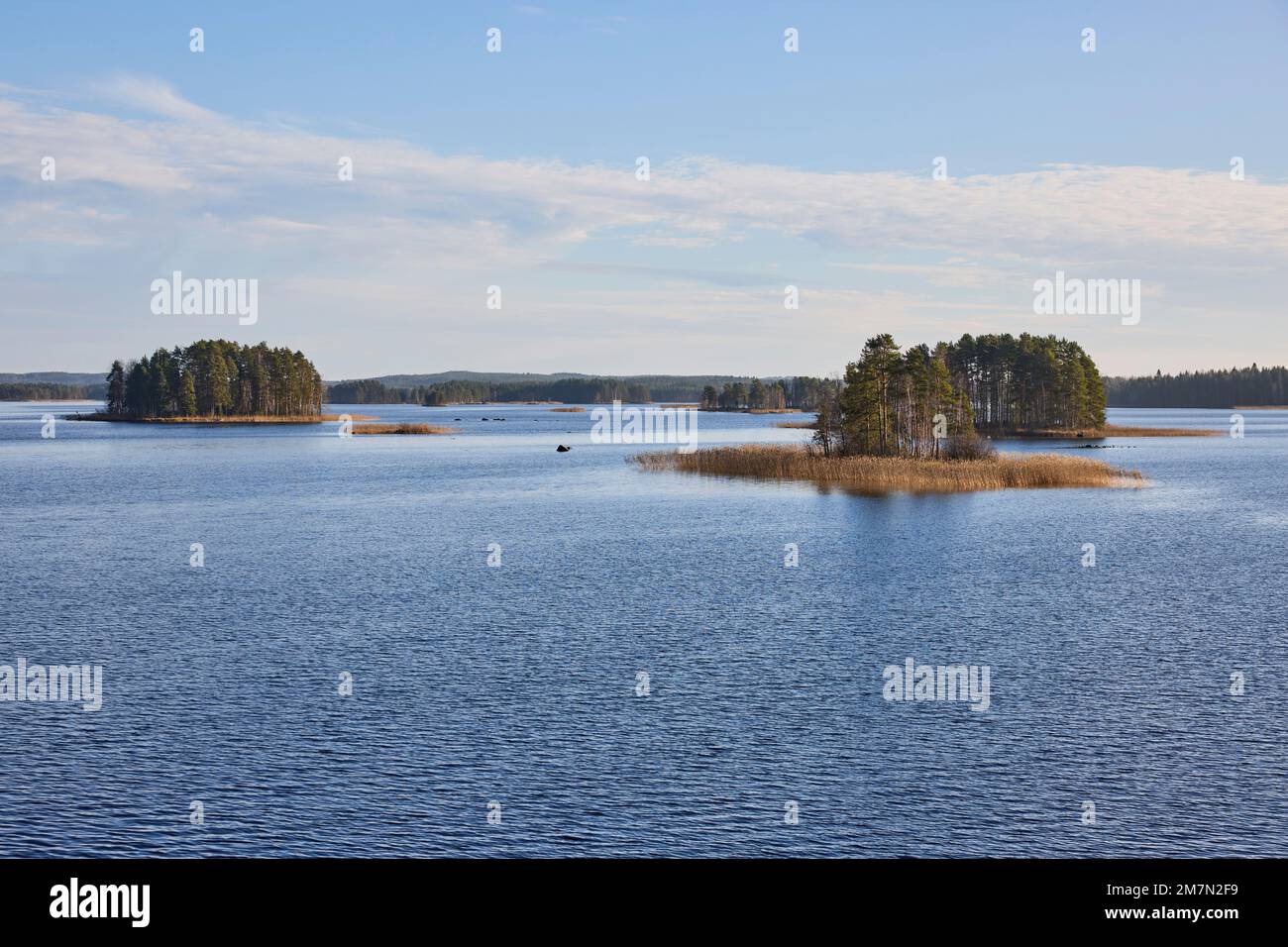 Northern Europe, Scandinavia, Finland, lake, islands, landscape Stock ...