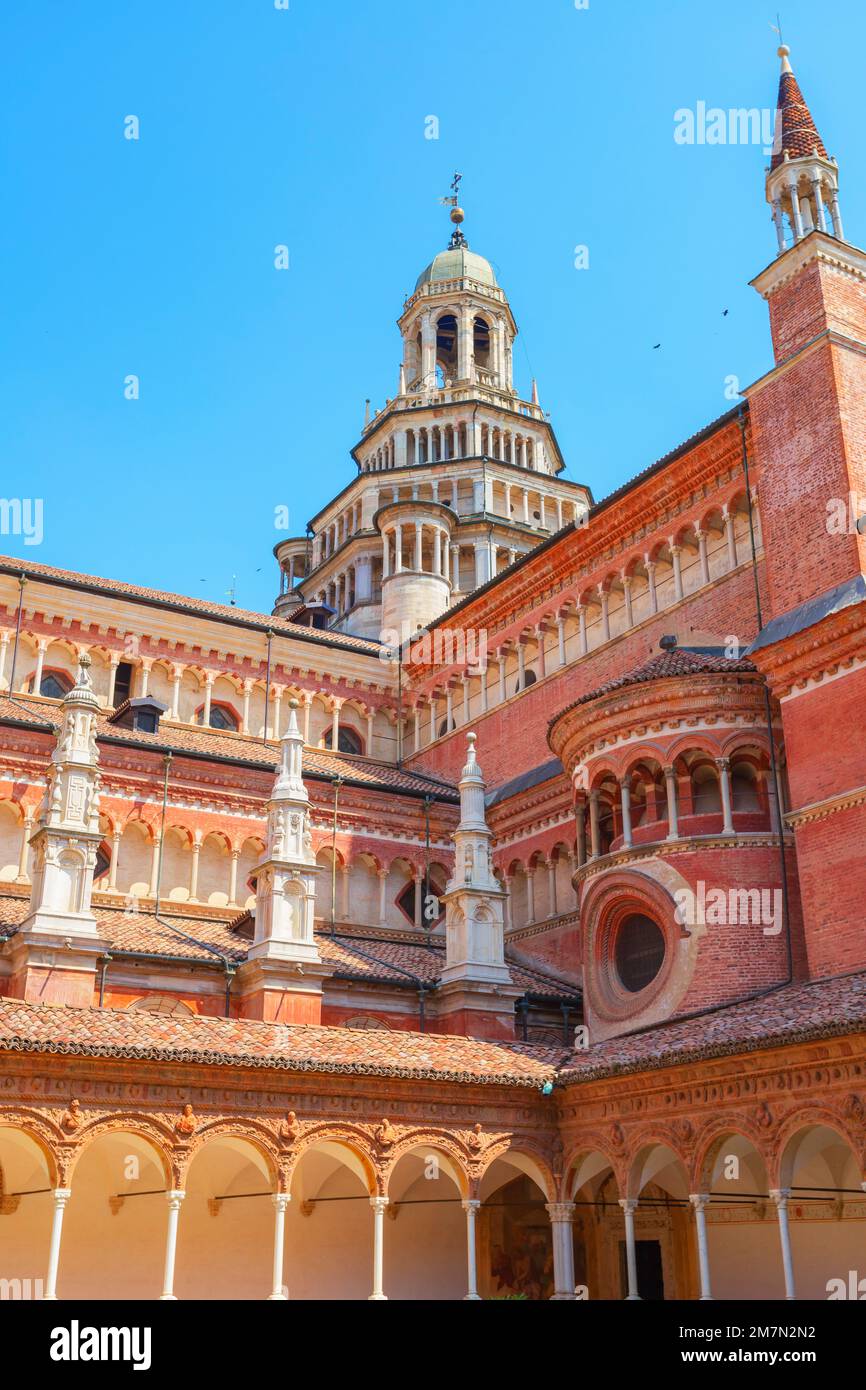 Abbey church, Certosa di Pavia monastery, Certosa di Pavia, Lombardy ...