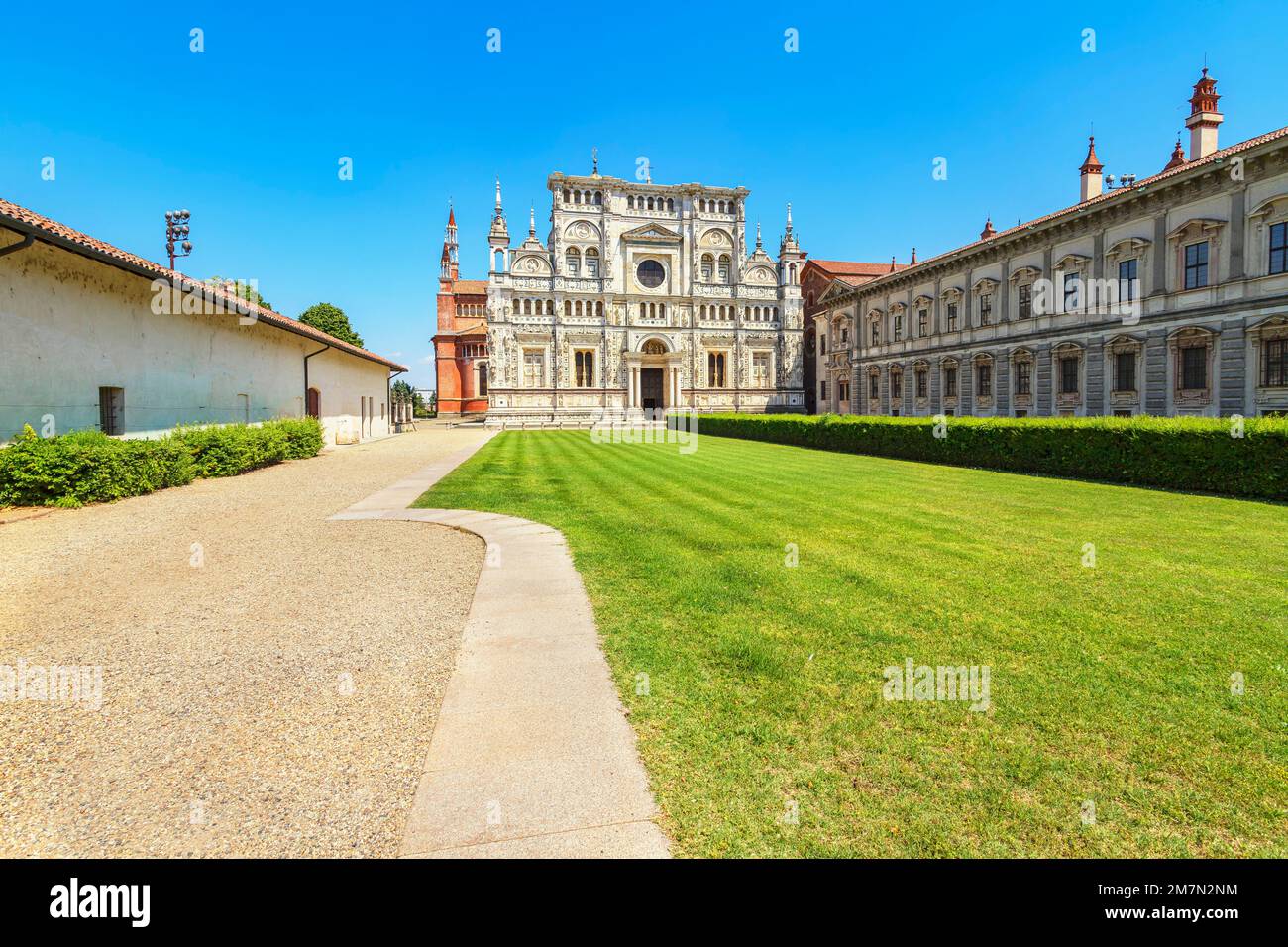 Abbey church, Certosa di Pavia monastery, Certosa di Pavia, Lombardy ...