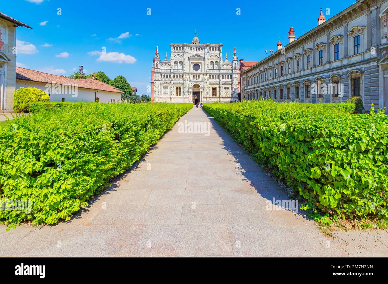 Abbey church, Certosa di Pavia monastery, Certosa di Pavia, Lombardy ...