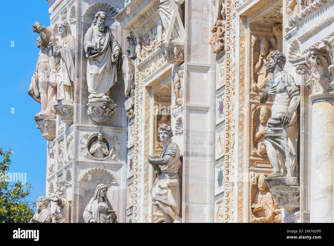 Abbey church facade, Certosa di Pavia monastery, Certosa di Pavia ...
