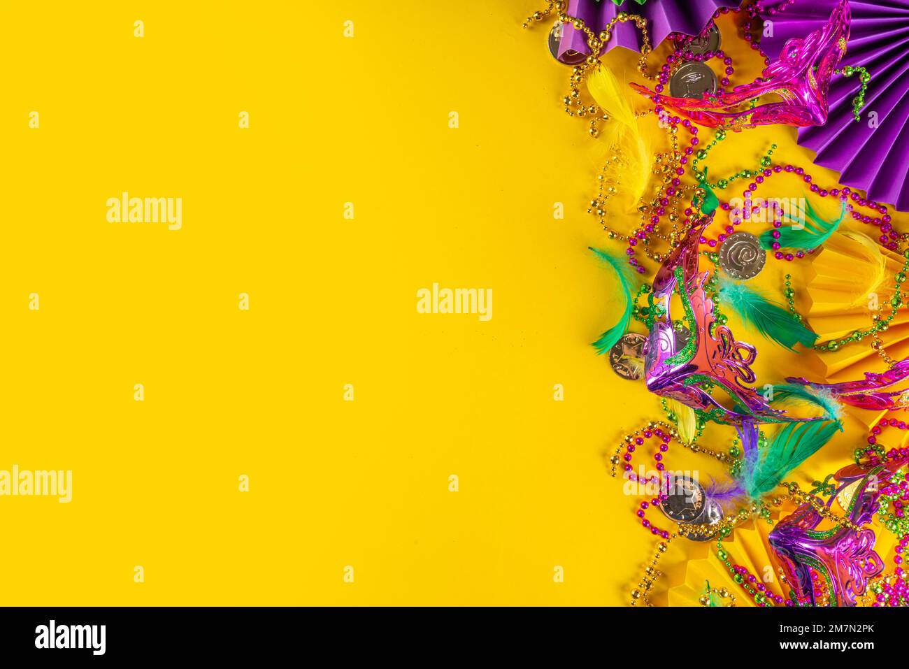 Mardi Gras colorful holiday greeting card background with festival ...