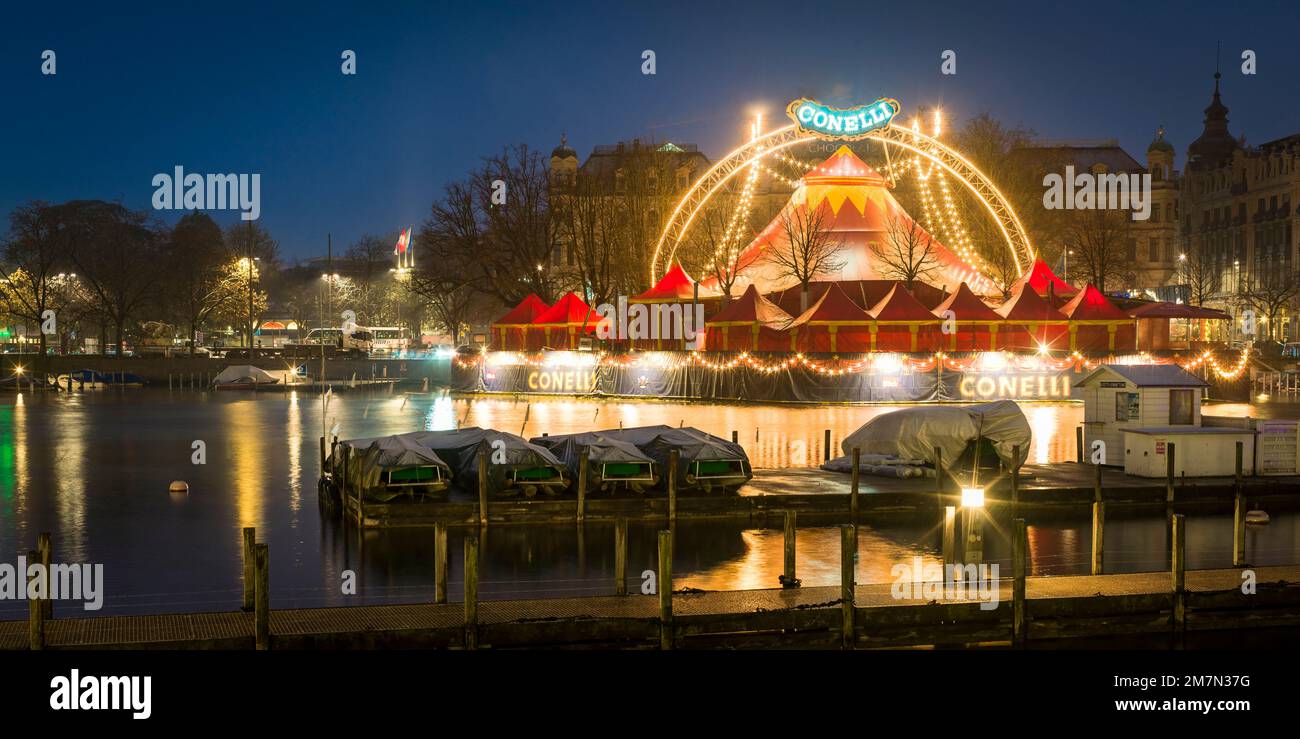 Switzerland, Zurich, Circus Conelli, Christmas Circus Stock Photo - Alamy