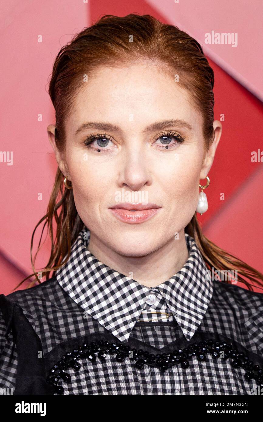 Angela Scanlan poses for photographers upon arrival at the British ...