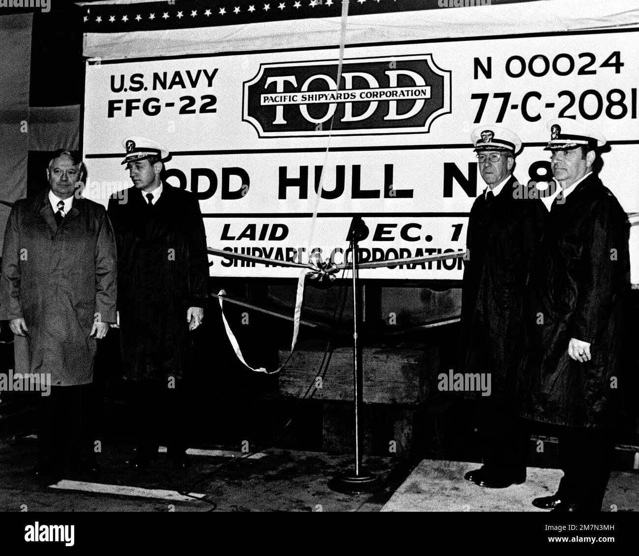 The keel laying ceremony for the guided missile frigate FAHRION (FFG-22 ...