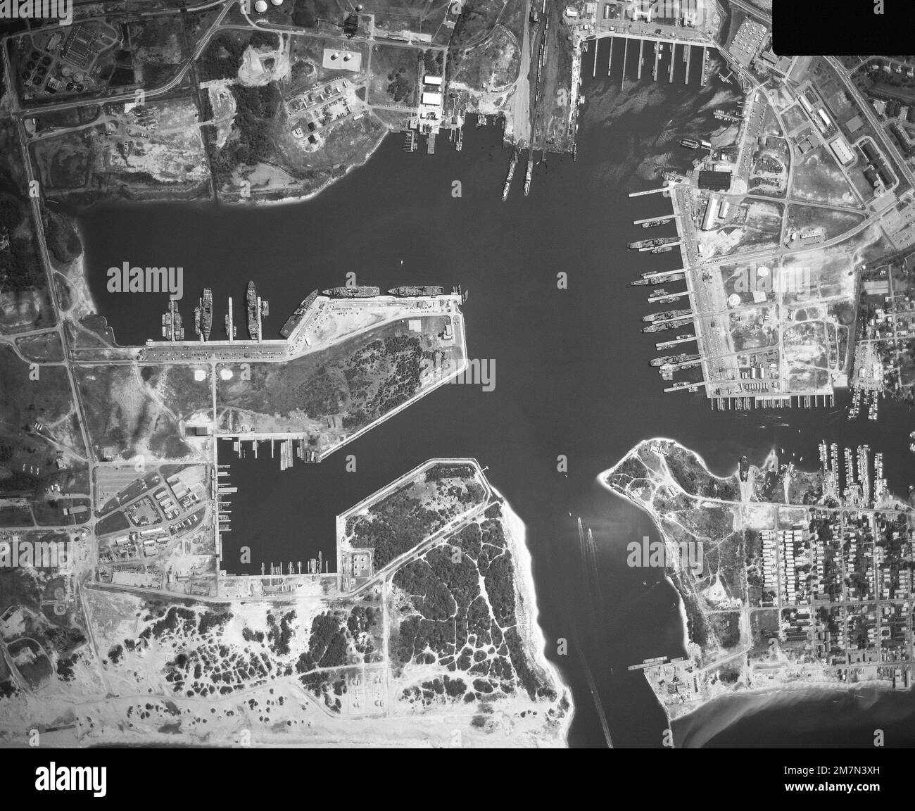 An aerial view of the Naval Amphibious Base, Little Creek. Base: Naval ...
