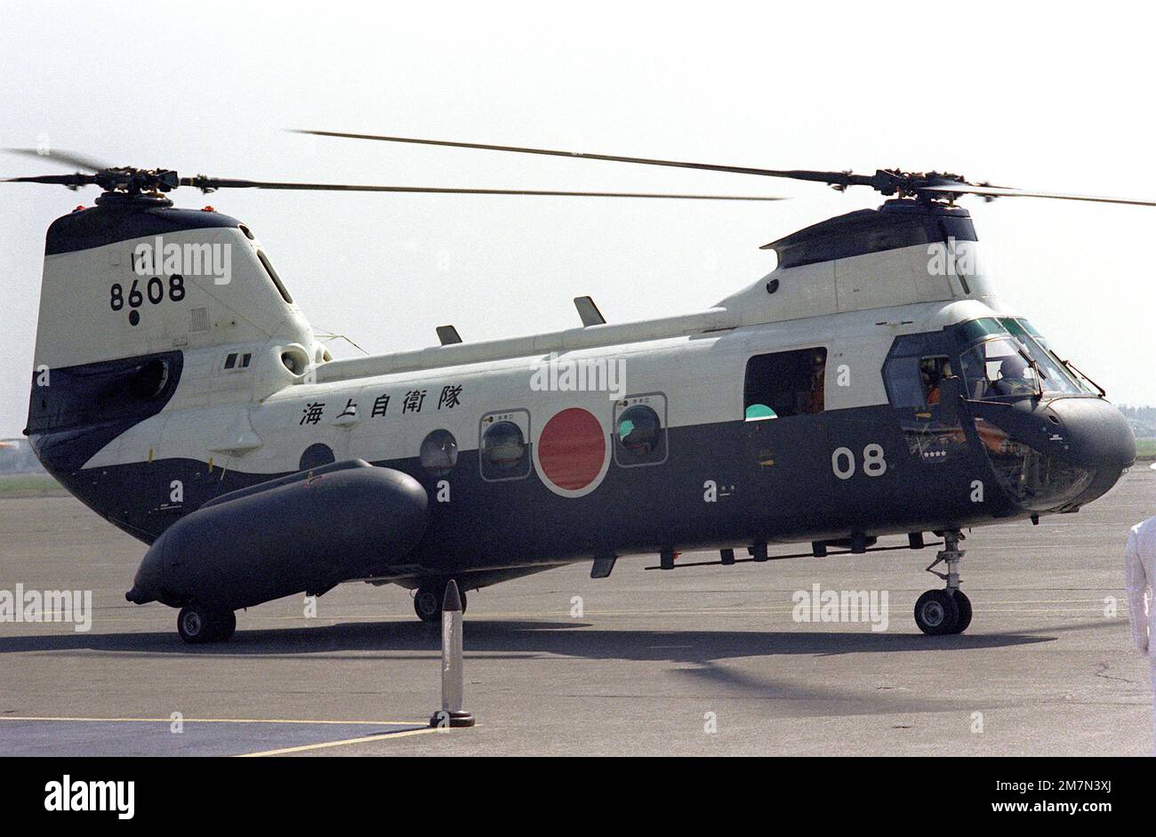 A right side view of a Japanese KV107II helicopter built by Kawasaki ...
