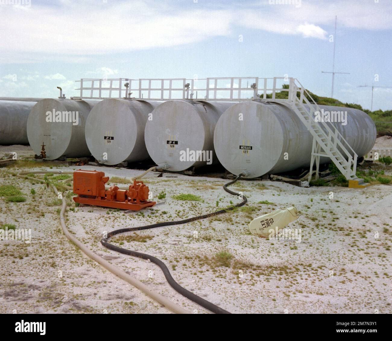 Fuel storage tanks at the Petroleum, Oils, and Lubricants Facility on ...