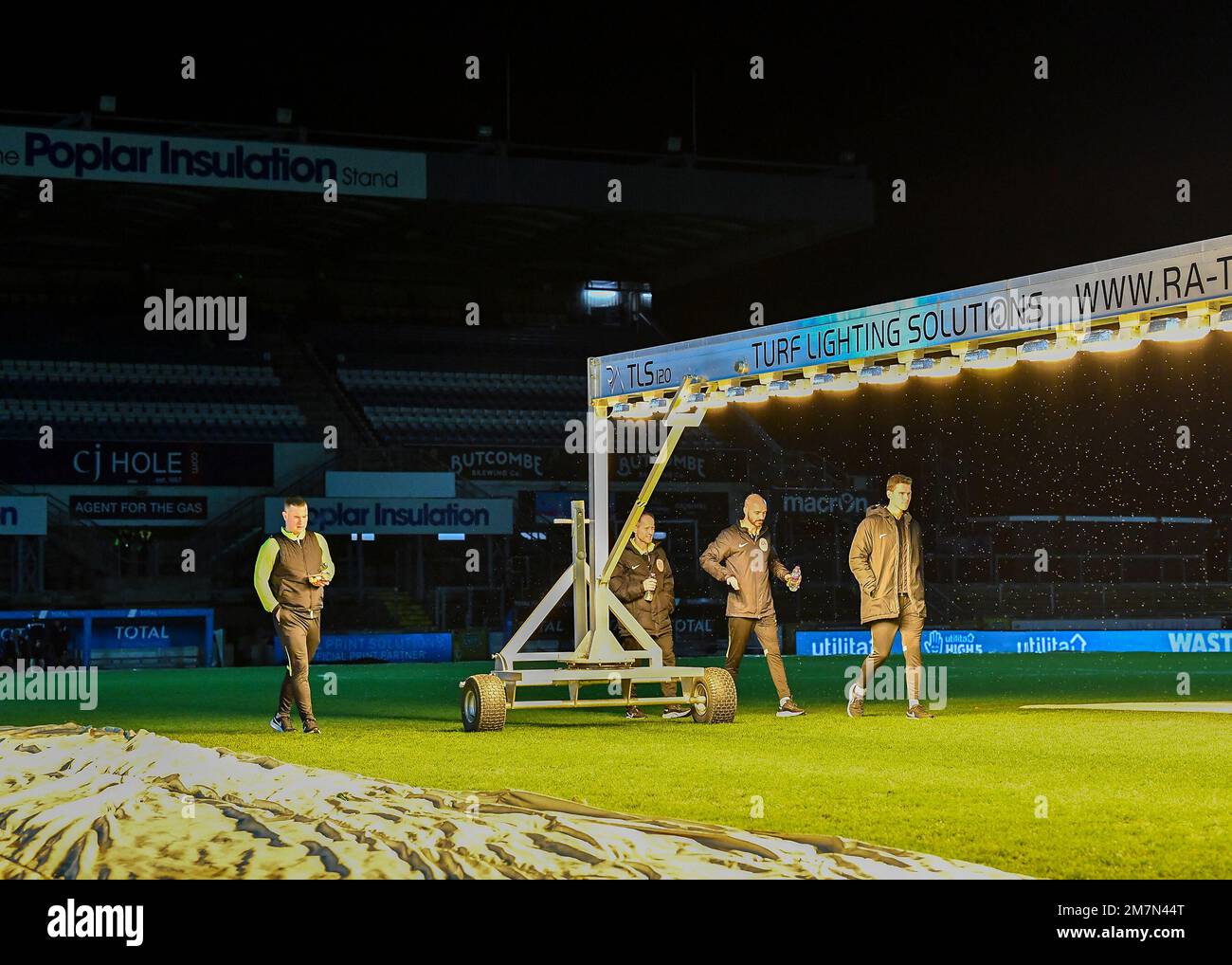 Bristol, UK. 10th Jan, 2023. Referees Declan O'Shea and Joseph Stokes ...