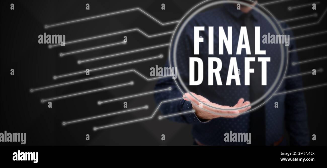 Handwriting text Final Draft. Business showcase final version of ...