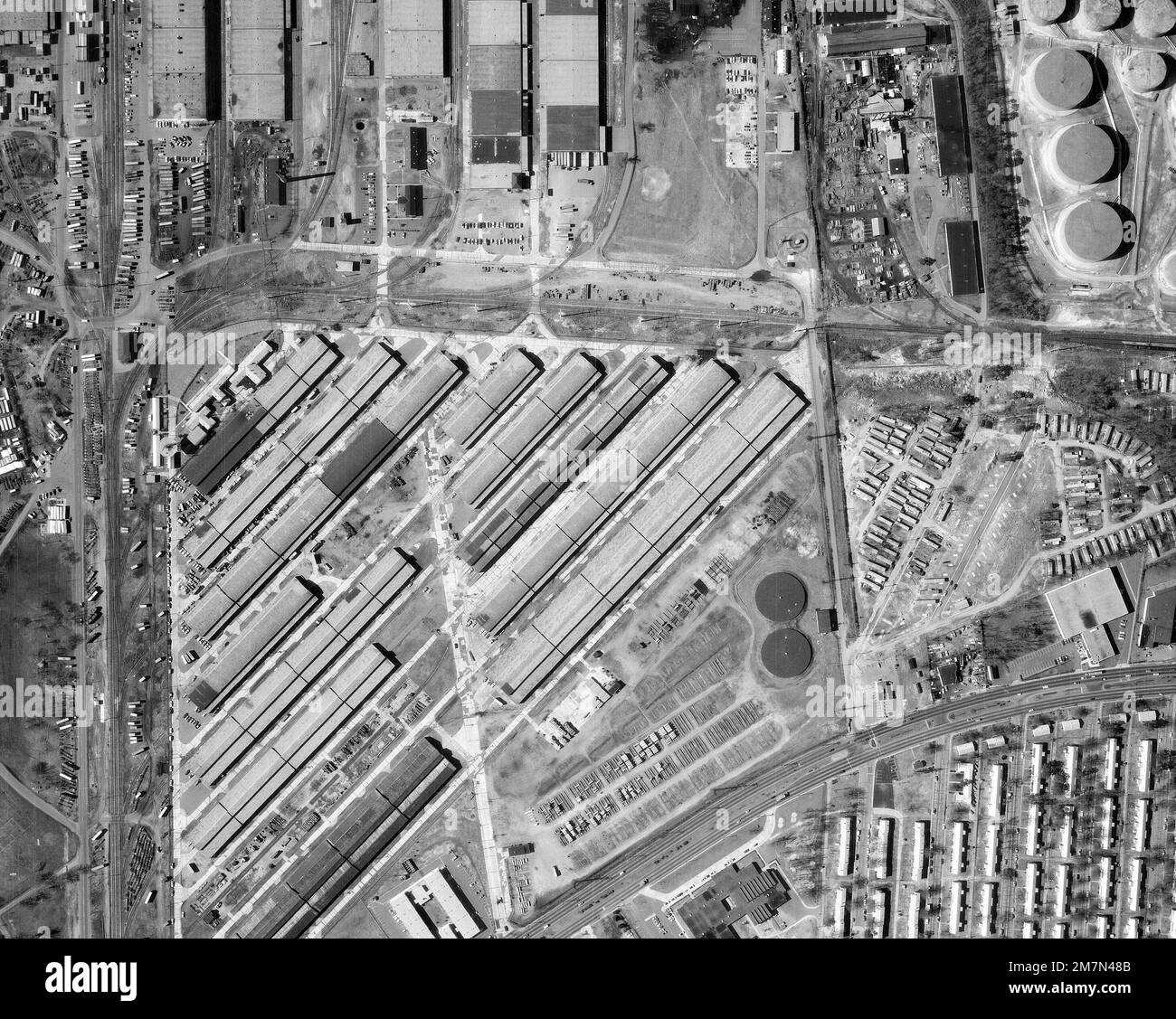 An aerial view of the Naval Supply Center. Base: Norfolk State ...