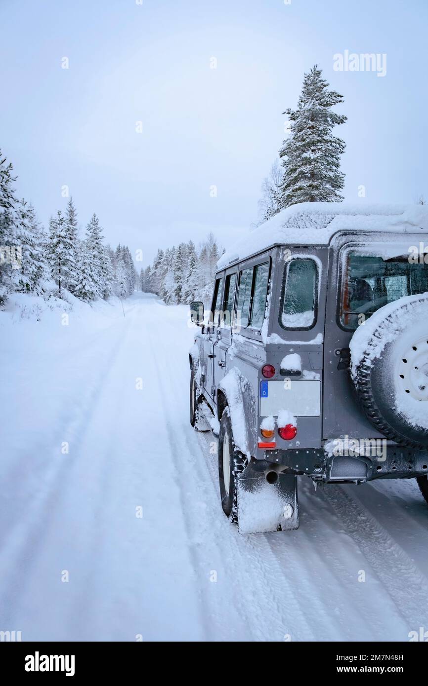 With Landrover Defender through Norway, 4x4, four-wheel drive Stock ...