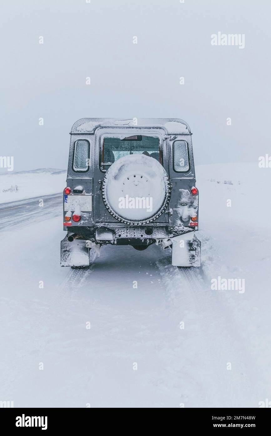 With Landrover Defender through Norway, 4x4, four-wheel drive Stock ...
