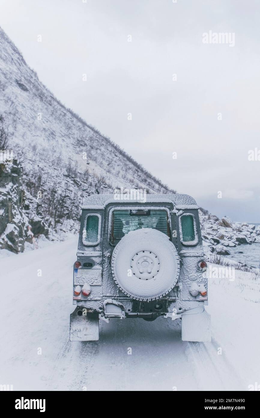With Landrover Defender through Norway, 4x4, four-wheel drive Stock ...