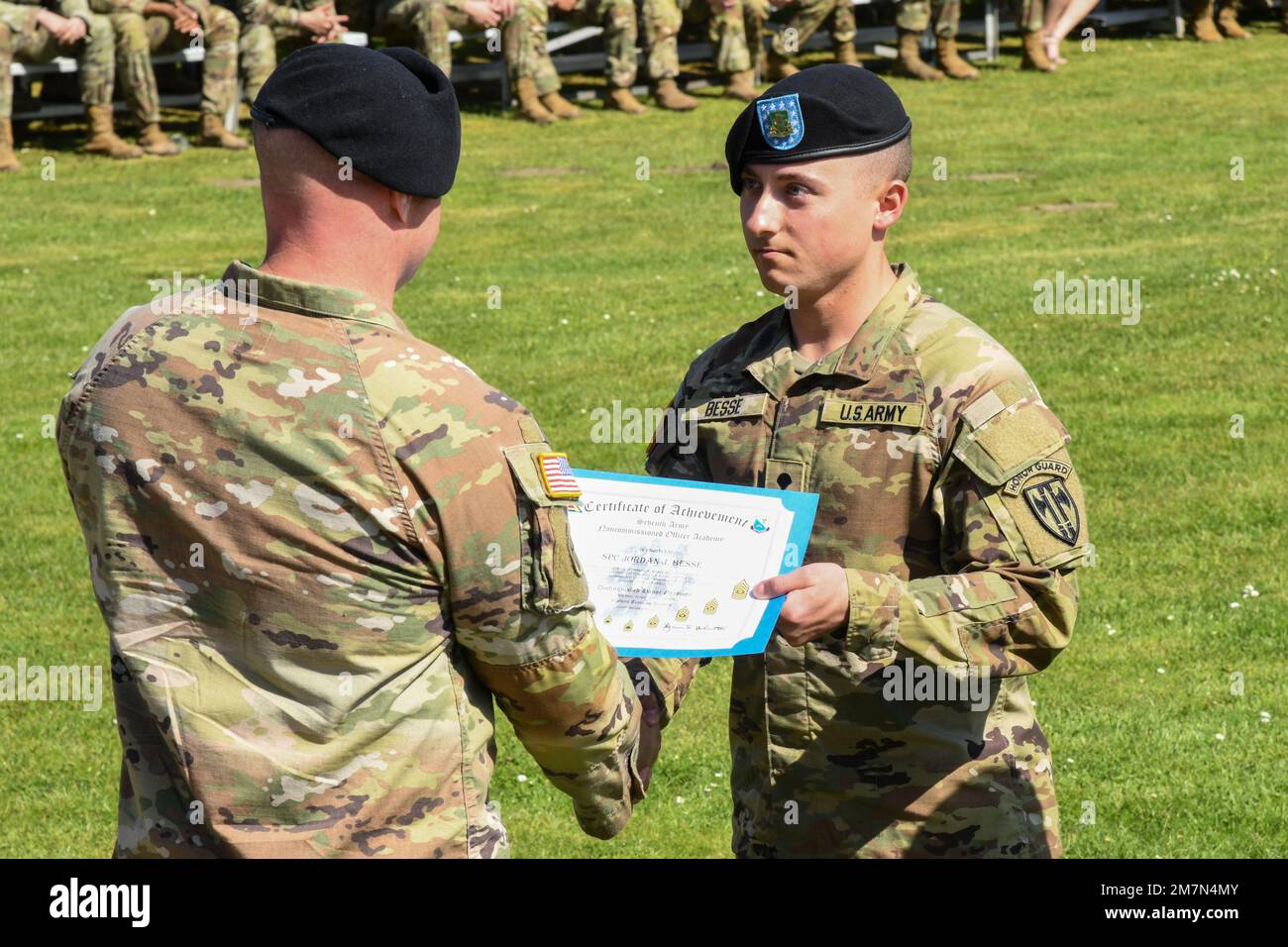 U.S. Army Spc. Jordan Besse assigned to 18th Military Police Honor ...