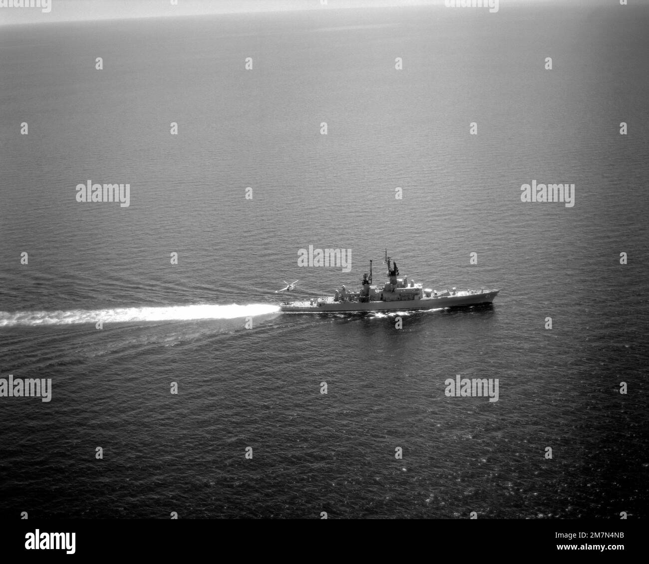 An aerial starboard beam view of the guided missile cruiser USS GRIDLEY ... An aerial starboard beam view of the guided missile cruiser USS GRIDLEY ...