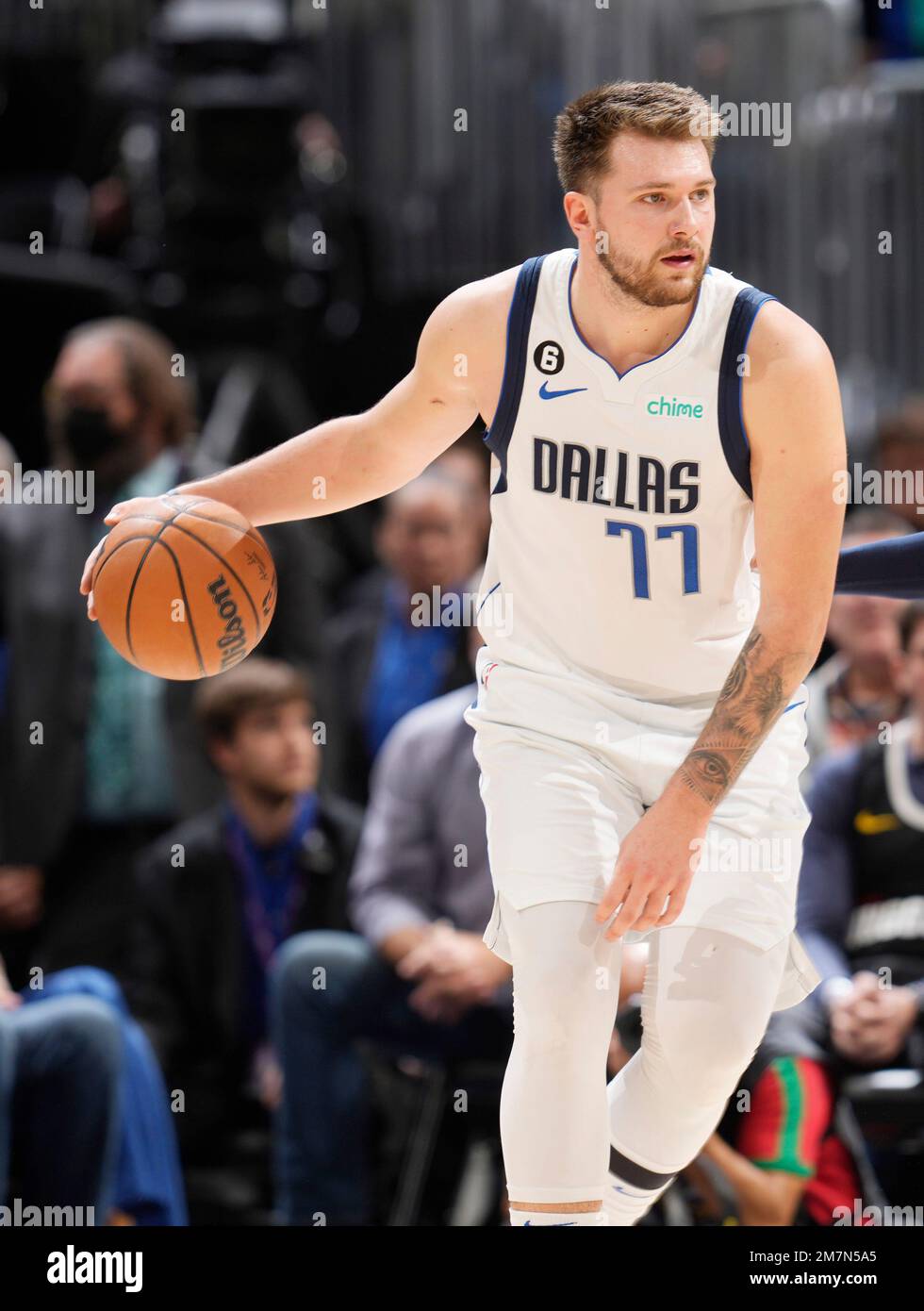 Dallas Mavericks guard Luka Doncic (77) in the second half of an NBA ...