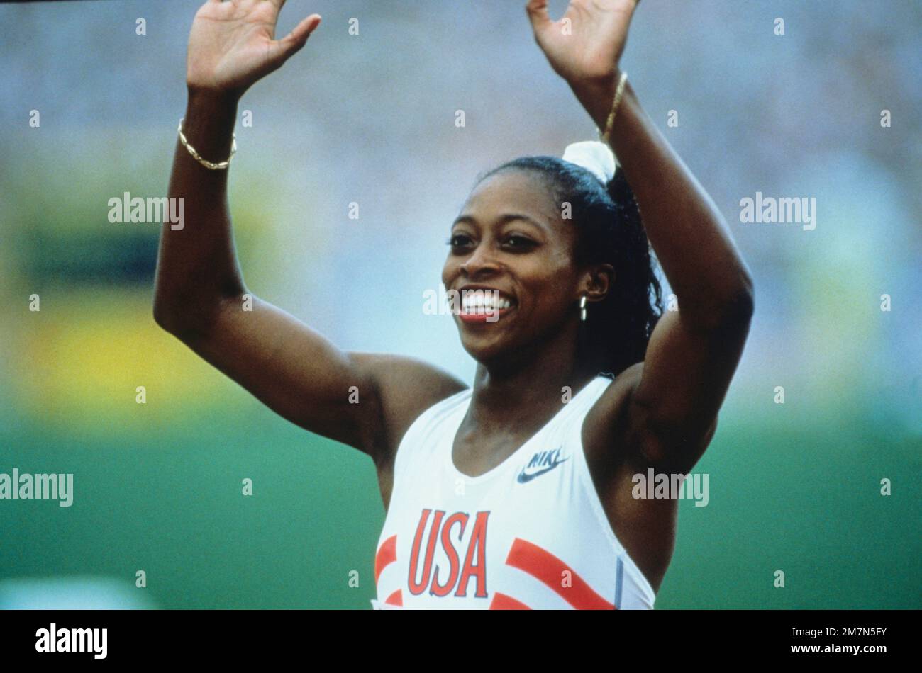 GAIL DEVERS USA sprint athlete during Olympic Games Barcelona 1992 ...