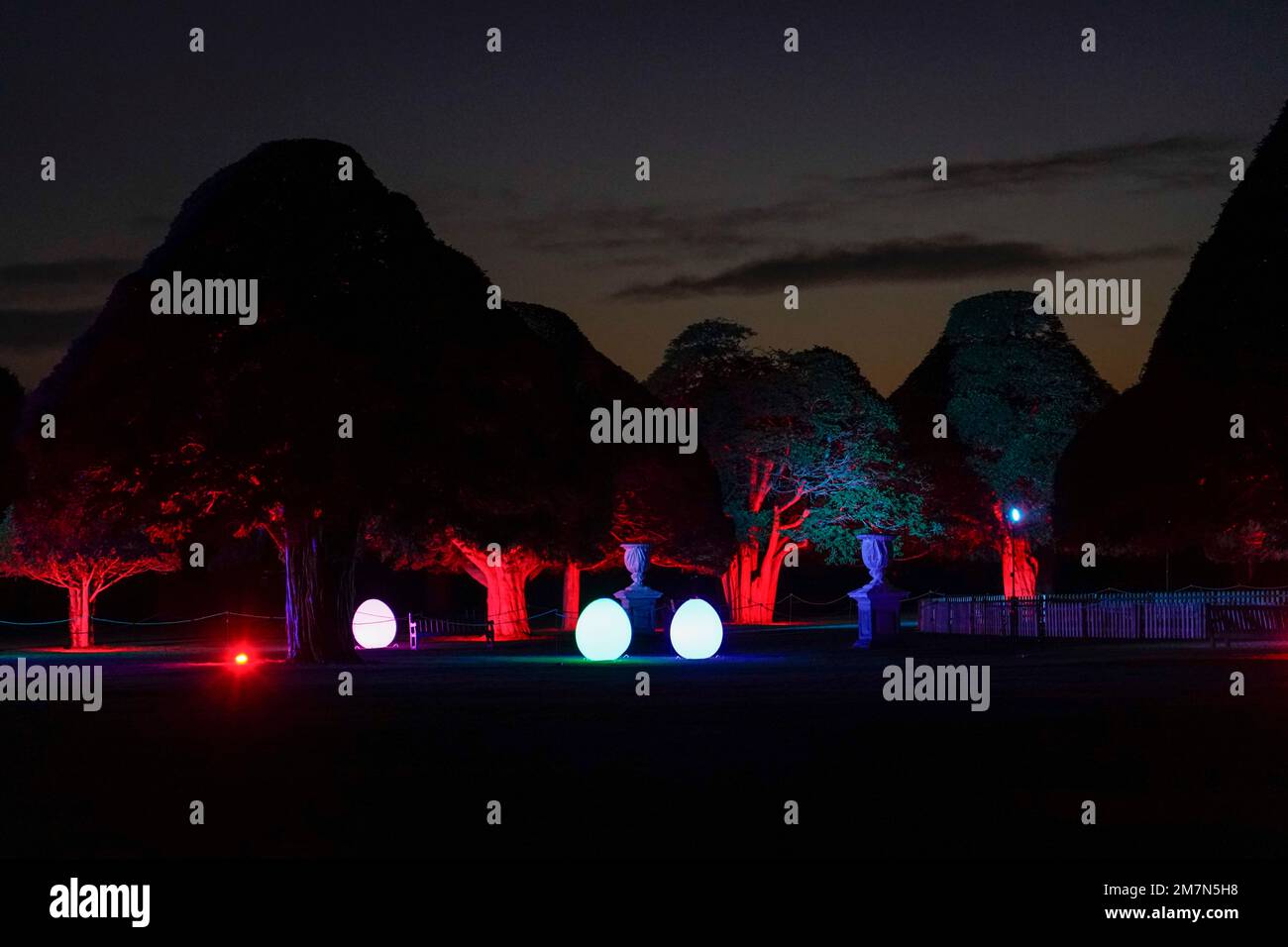 General view of the installations of Palace of Light, at Hampton Court ...