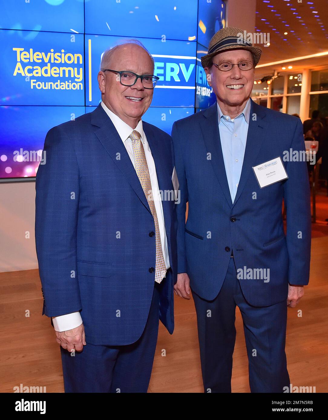 John Shaffner, left, and Alan Perris are seen at The Interviews 25th ...