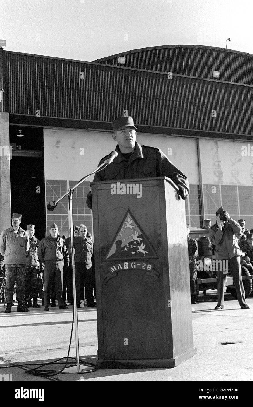 LTC Mead, the new commanding officer of Marine Air Control Group 28 ...