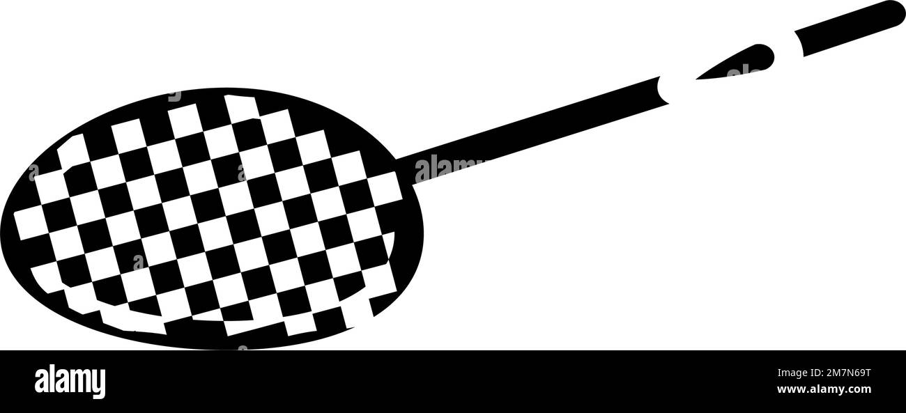 racket game badminton glyph icon vector illustration Stock Vector Image ...
