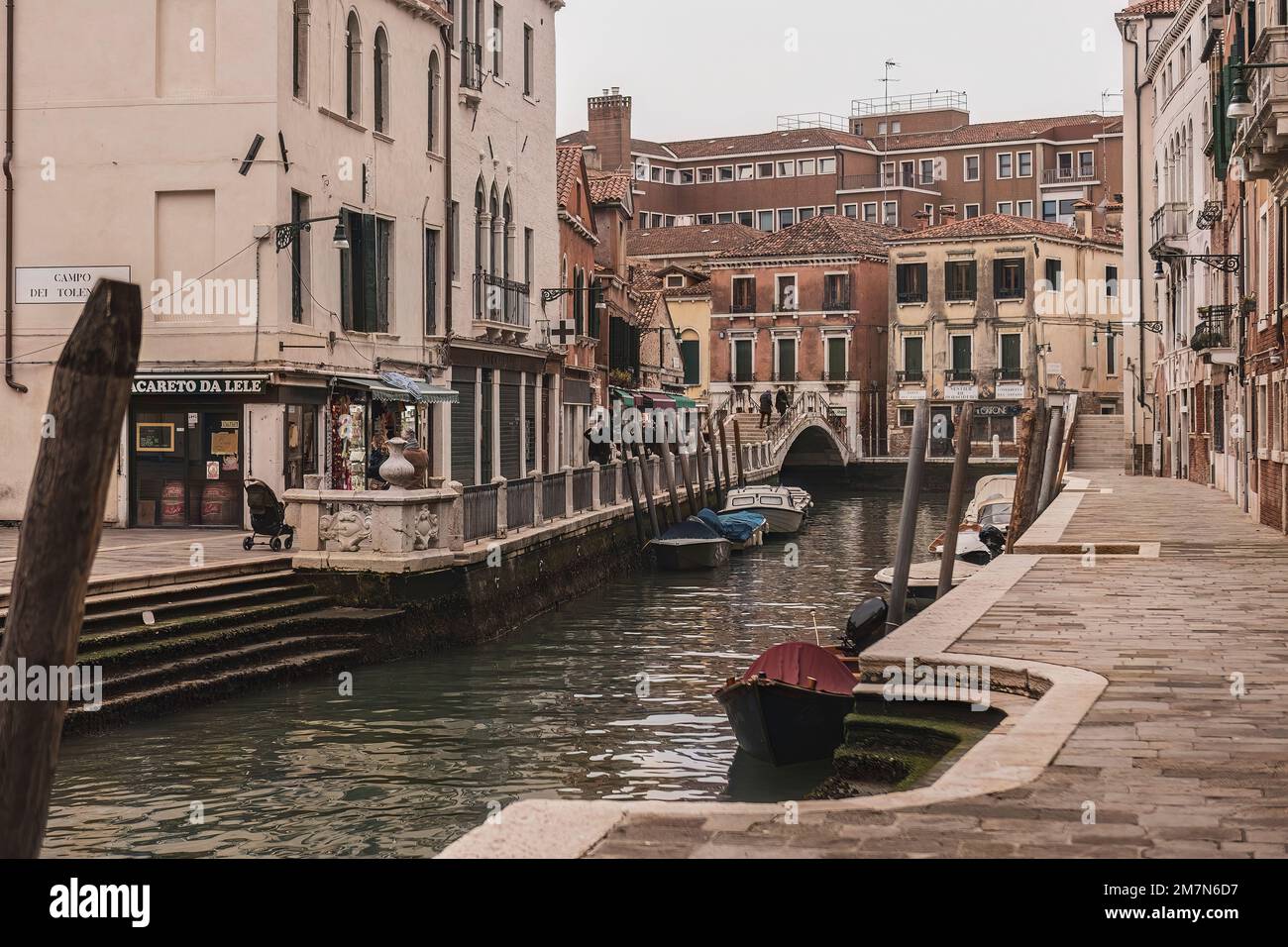 Venice, Italy 6 January 2023: Venice city view in a cloudy day in ...