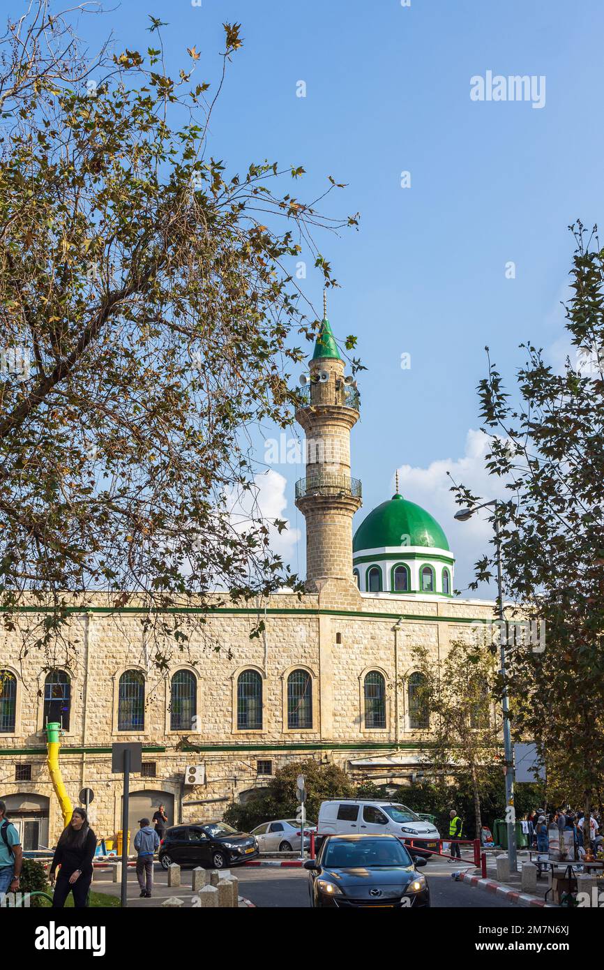 Haifa, Israel - 20 December 2022, The Al Istiqlal Mosque, the oldest ...