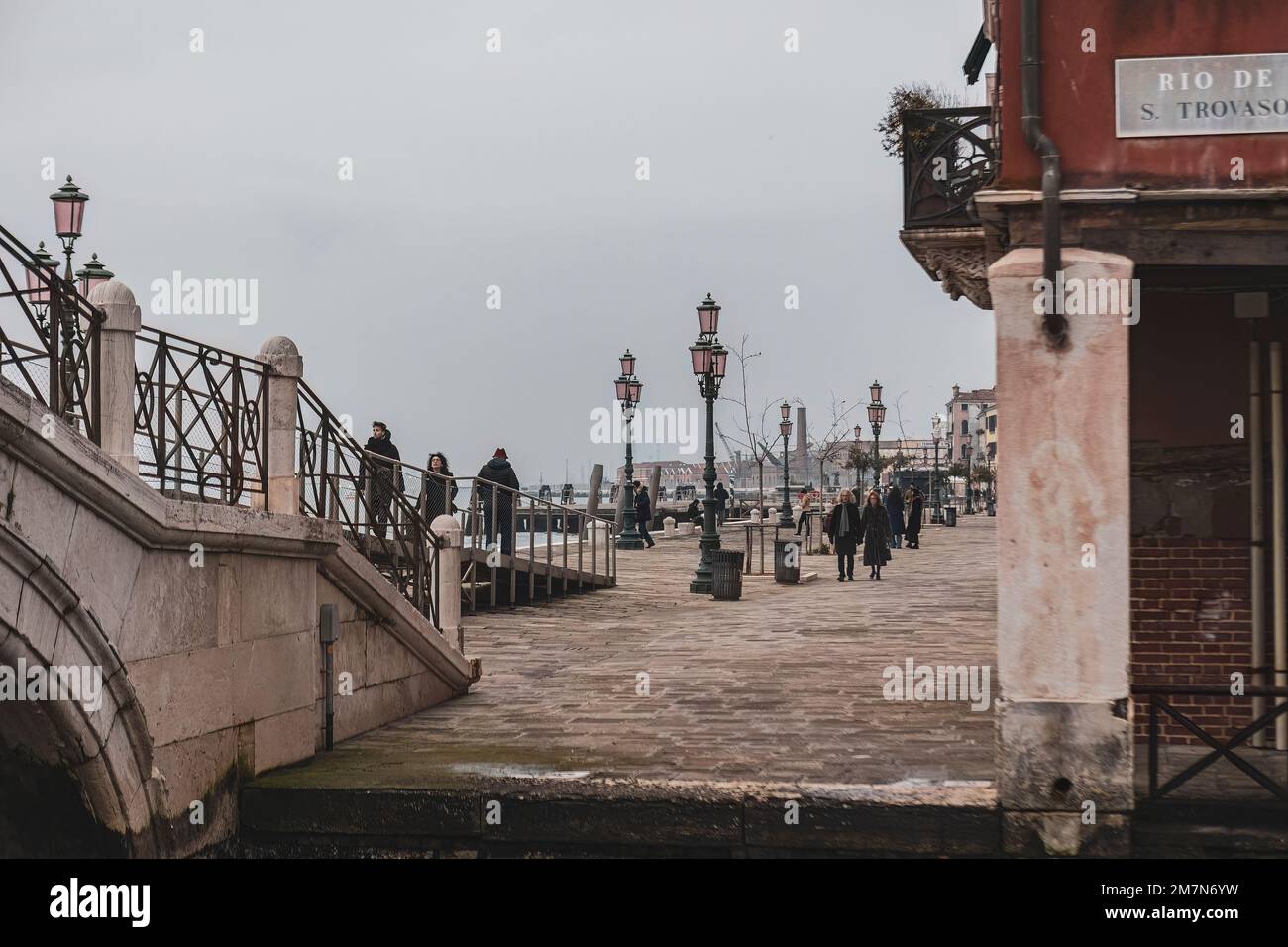 Venice, Italy 6 January 2023: Venice city view in a cloudy day in ...