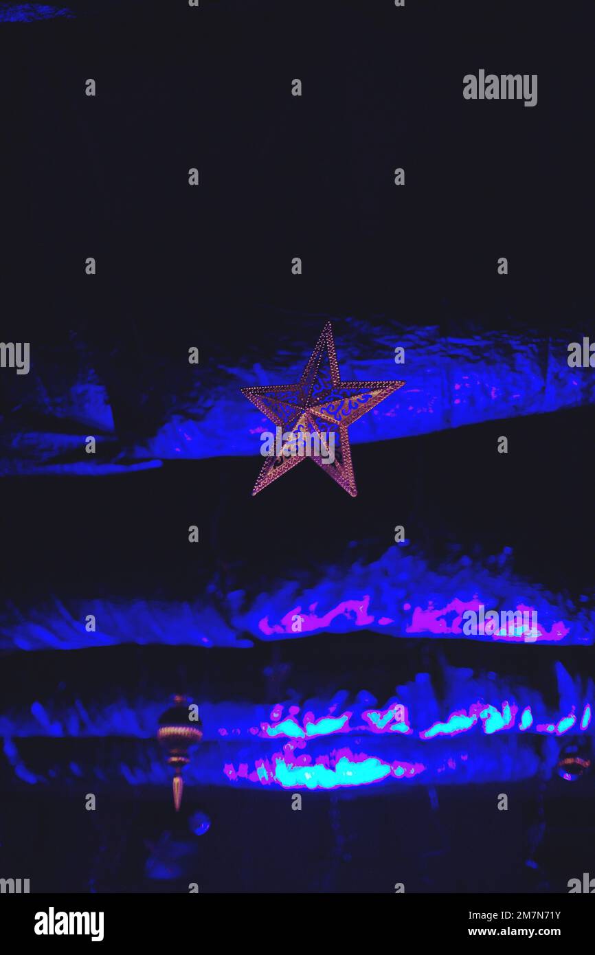 A beautiful Christmas star hanging from the ceiling Stock Photo - Alamy