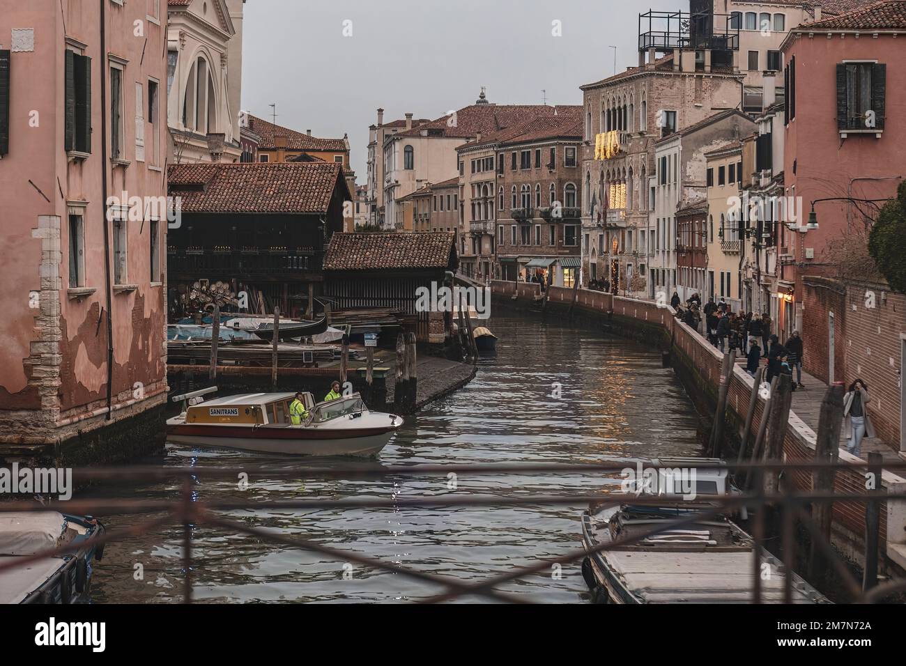 Venice, Italy 6 January 2023: Venice city view in a cloudy day in ...