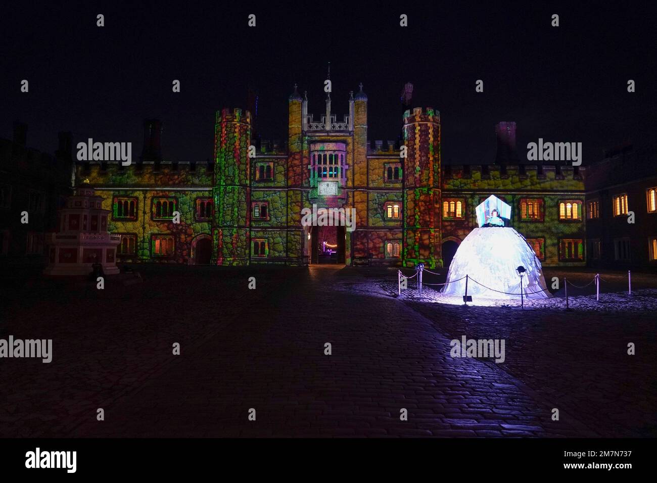 General view of the installations of Palace of Light, at Hampton Court ...