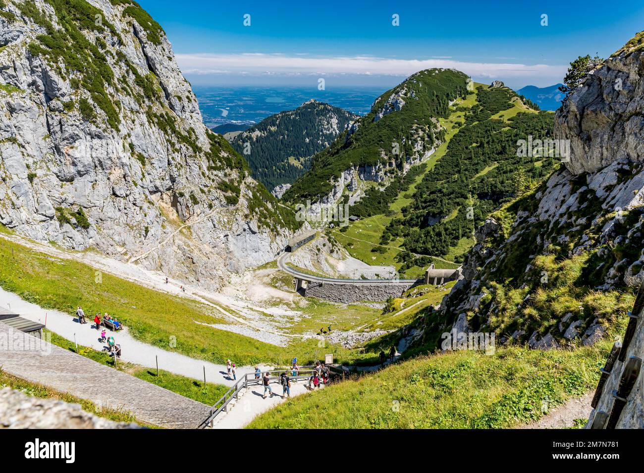 Wendelsteinbahn and hiking trails at Wendelstein, Bayrischzell, Upper ...